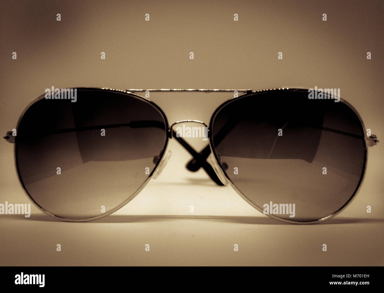 Photograph of a pair of sunglasses in lightbox Stock Photo - Alamy