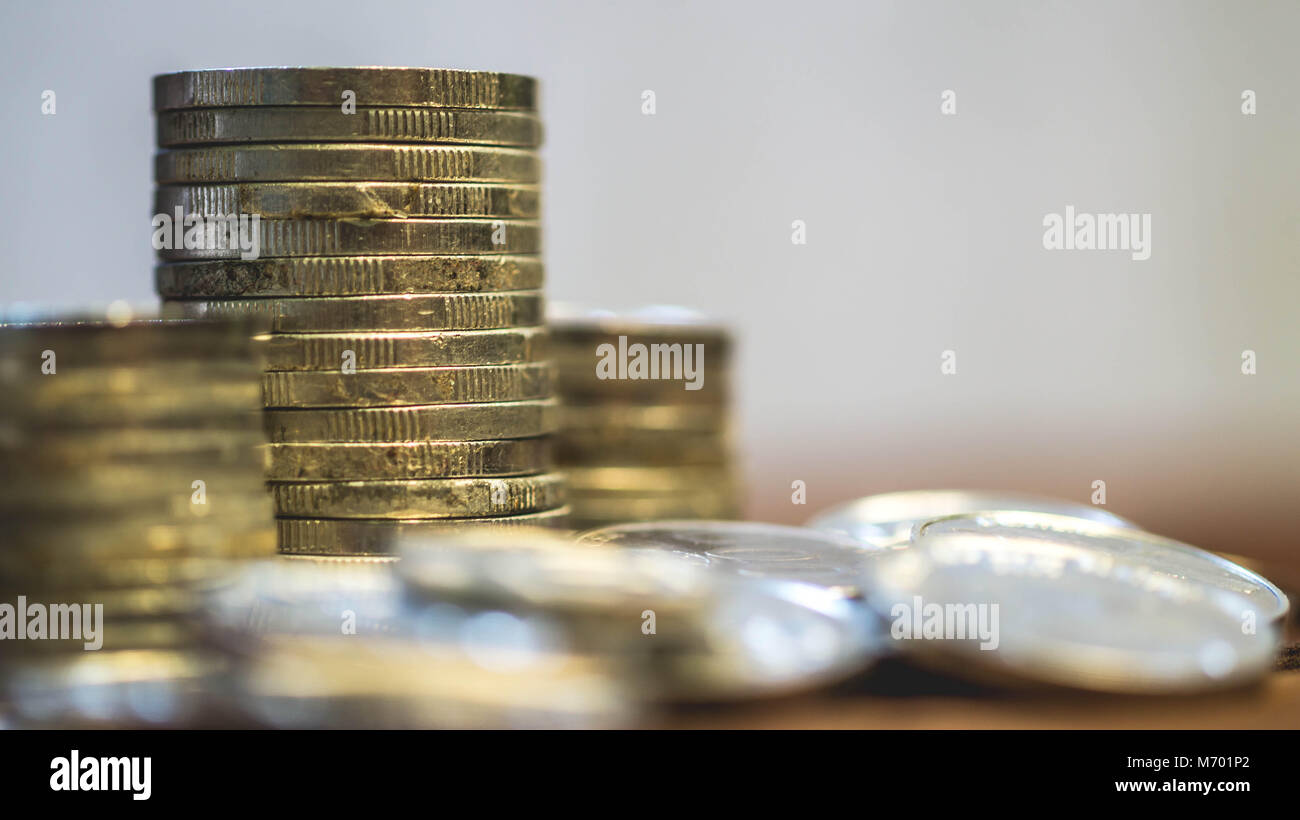 stack of coins with blurred background. business and banking concept ...