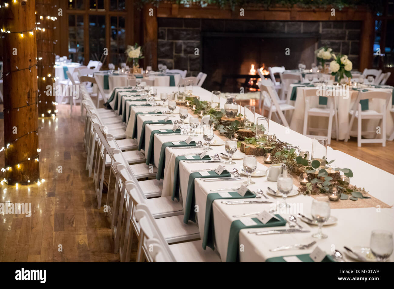Head Wedding Table at Reception Stock Photo - Alamy