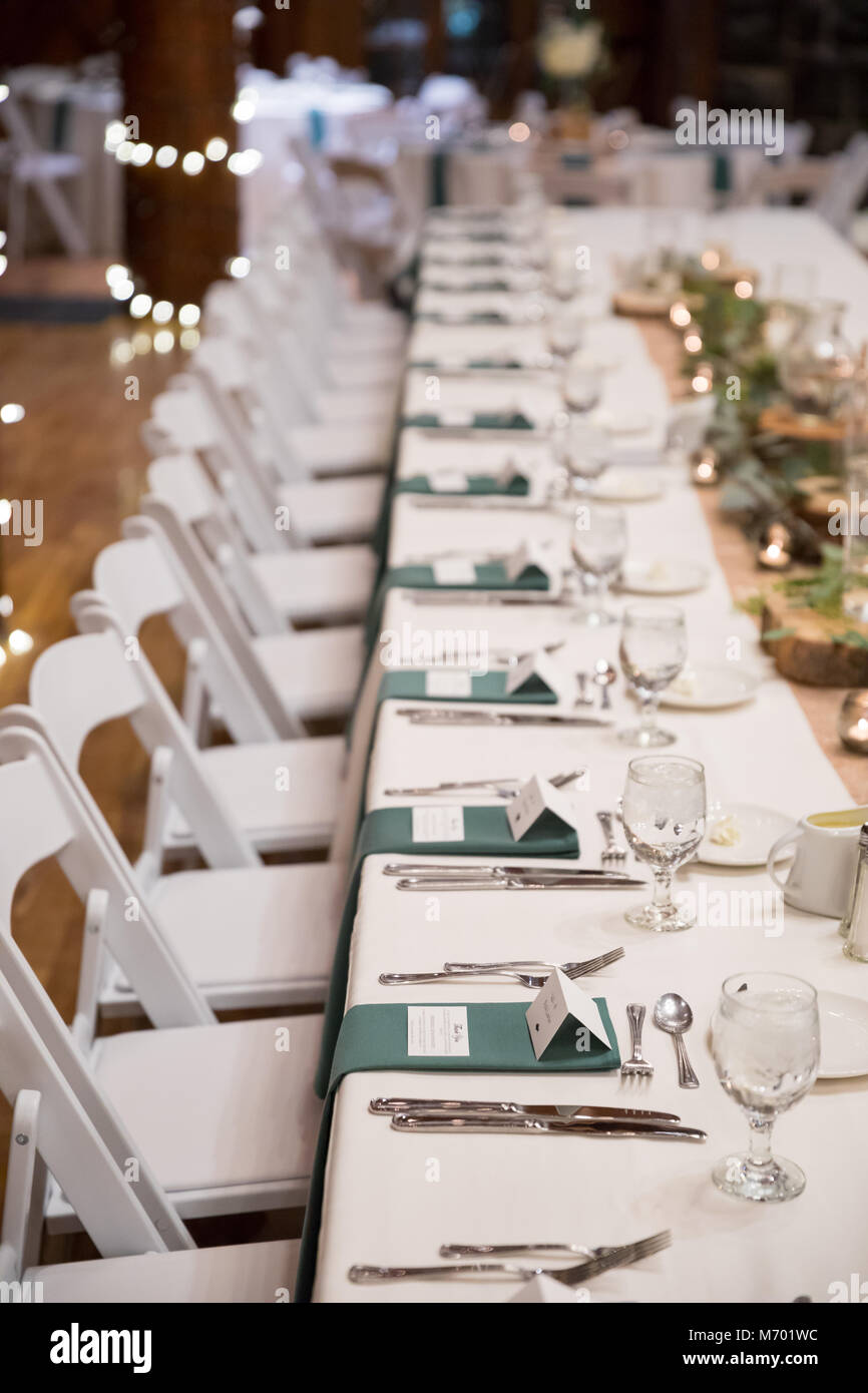 Head Wedding Table at Reception Stock Photo - Alamy