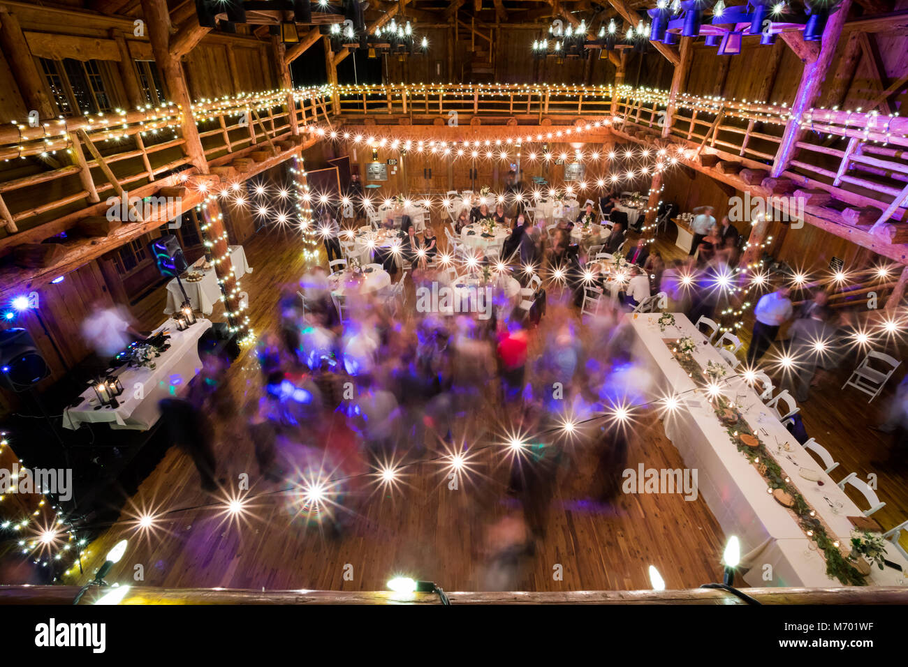 Wedding Reception Dancing Long Exposure Stock Photo - Alamy