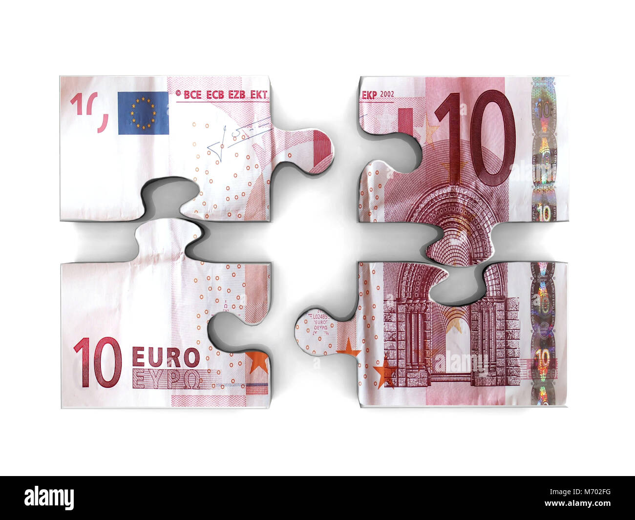 banknotes and puzzle Stock Photo - Alamy
