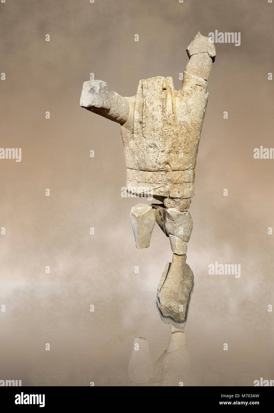 9th century BC Giants of Mont'e Prama Nuragic stone statue of a boxer ...