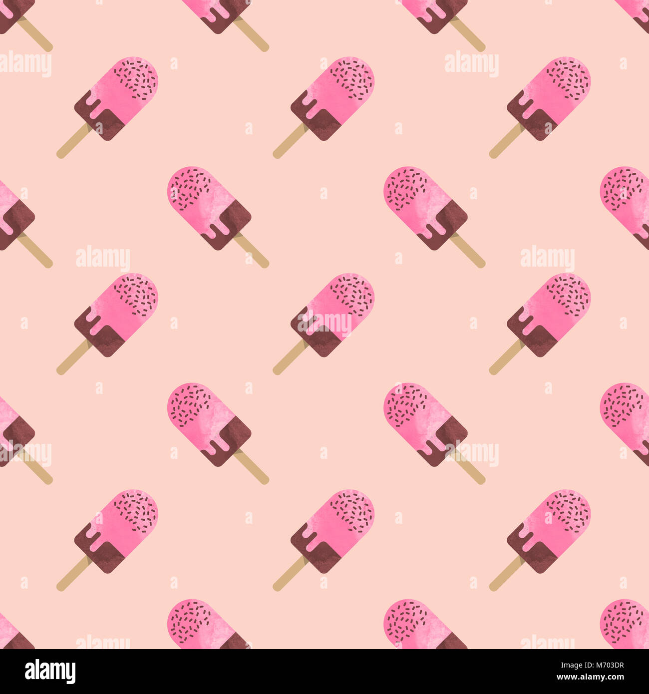 Seamless background image colorful watercolor texture popsicle pattern ...