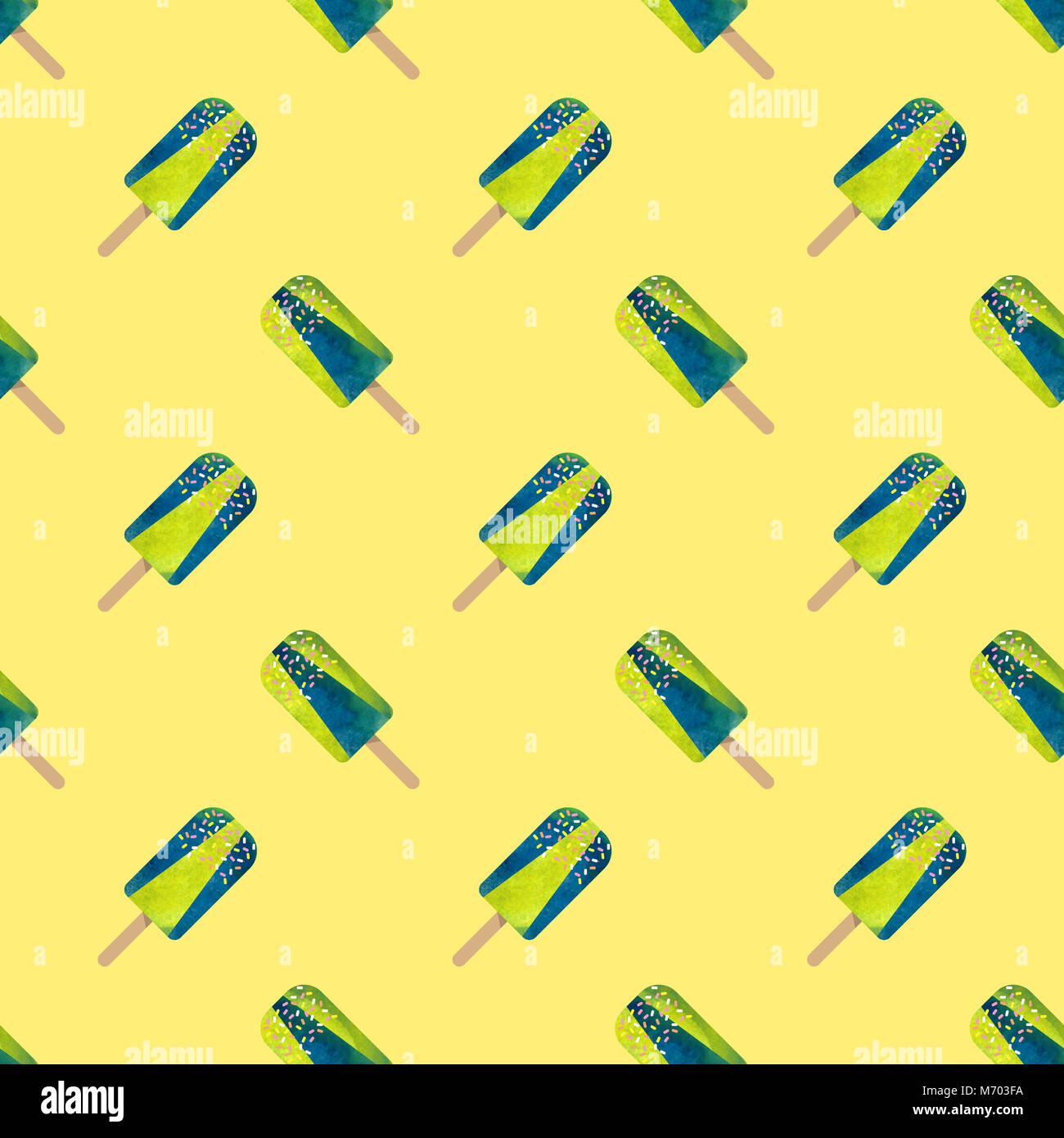 Seamless background image colorful watercolor texture popsicle pattern ...