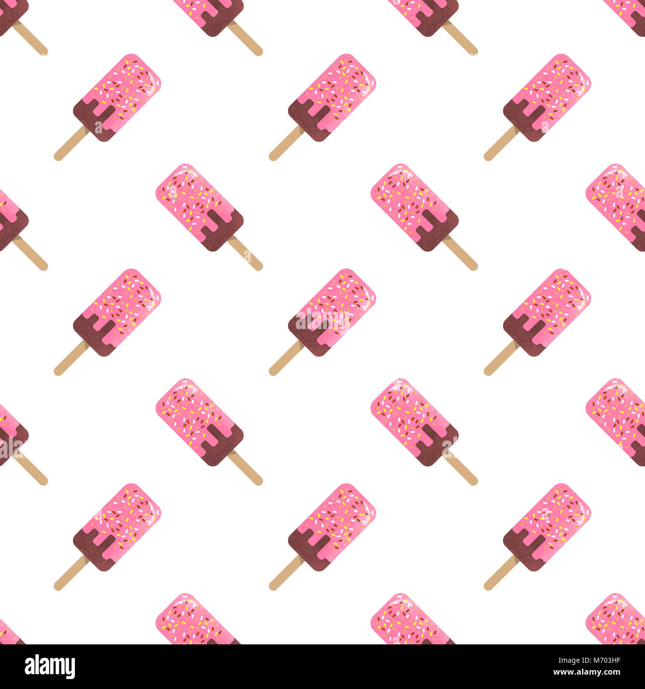 Seamless background image colorful watercolor texture popsicle pattern ...