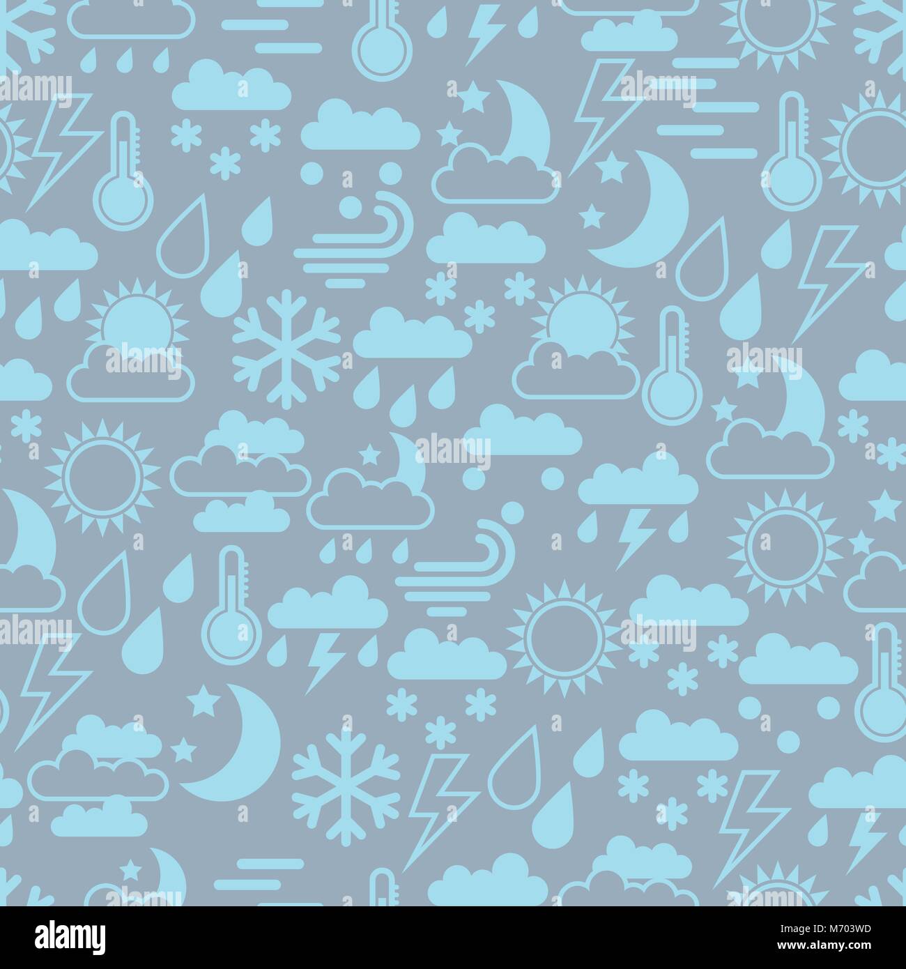 Seamless pattern of weather icons Stock Vector Image & Art - Alamy