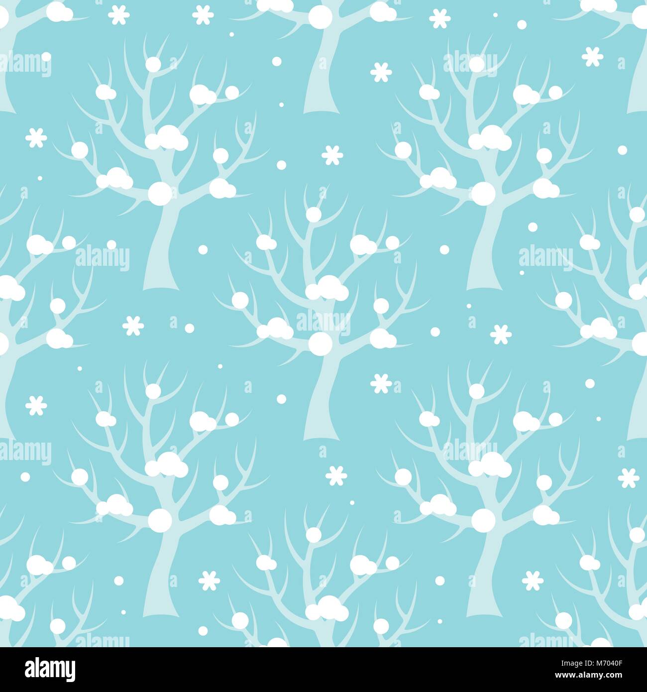 Seamless pattern with winter trees Stock Vector Image & Art - Alamy