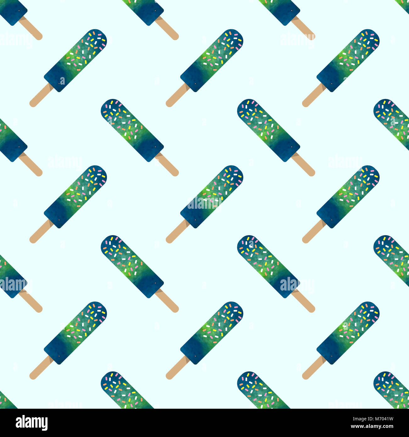 Seamless background image colorful watercolor texture popsicle pattern ...