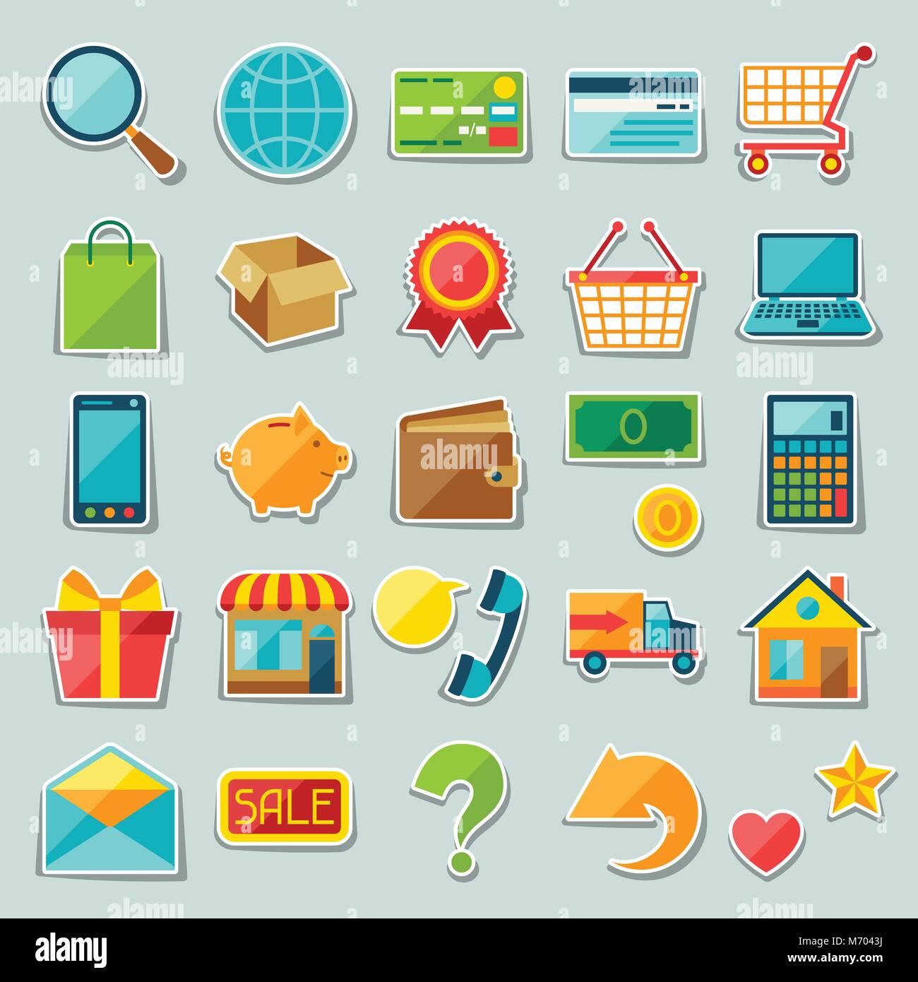 Shopping app icon Stock Vector Images - Alamy