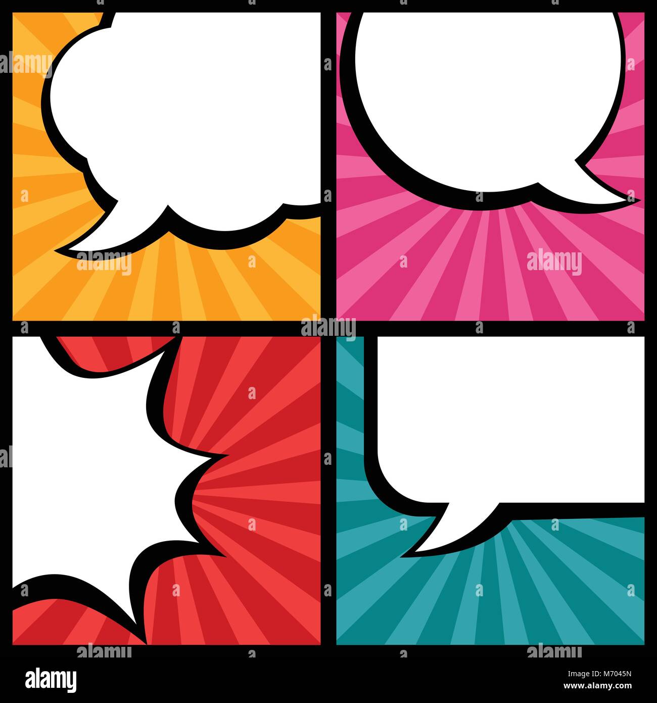 Speech bubbles in pop Stock Vector Images - Alamy