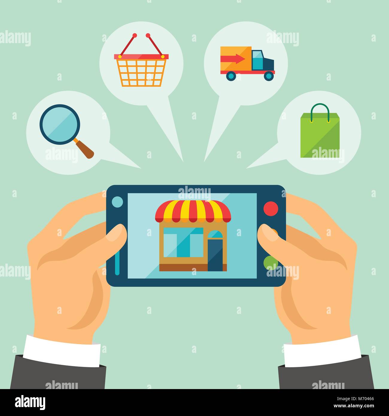Internet shopping concept illustration Stock Vector Image & Art - Alamy