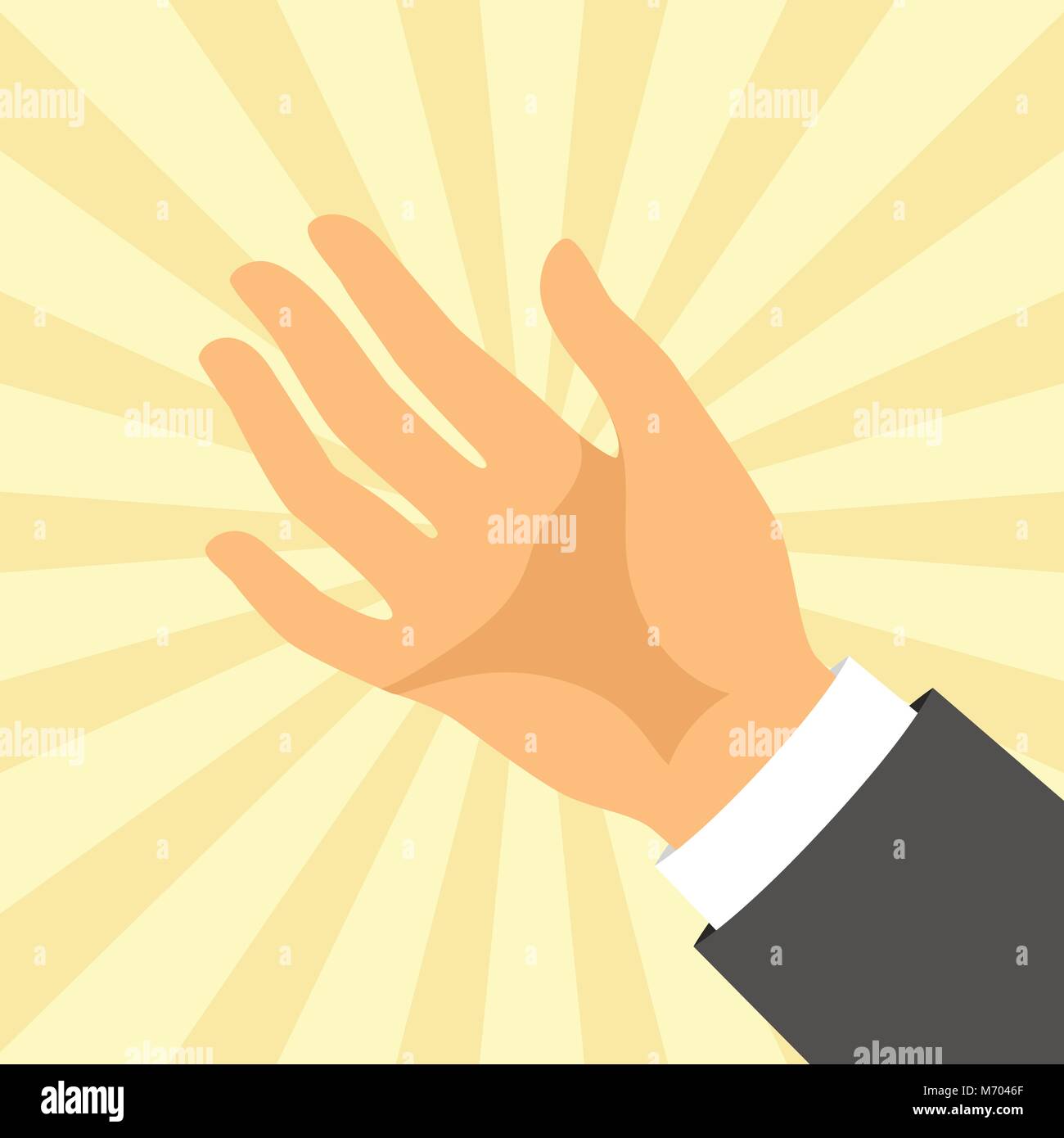 Male open hand palm Stock Vector Images - Alamy