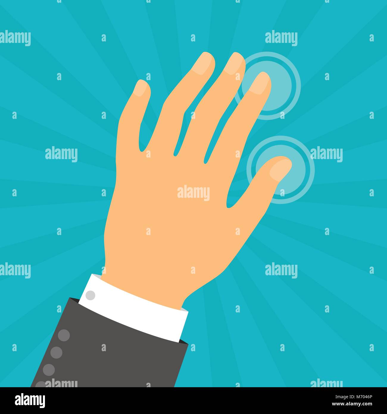 Man hand holding touching Stock Vector Images - Alamy
