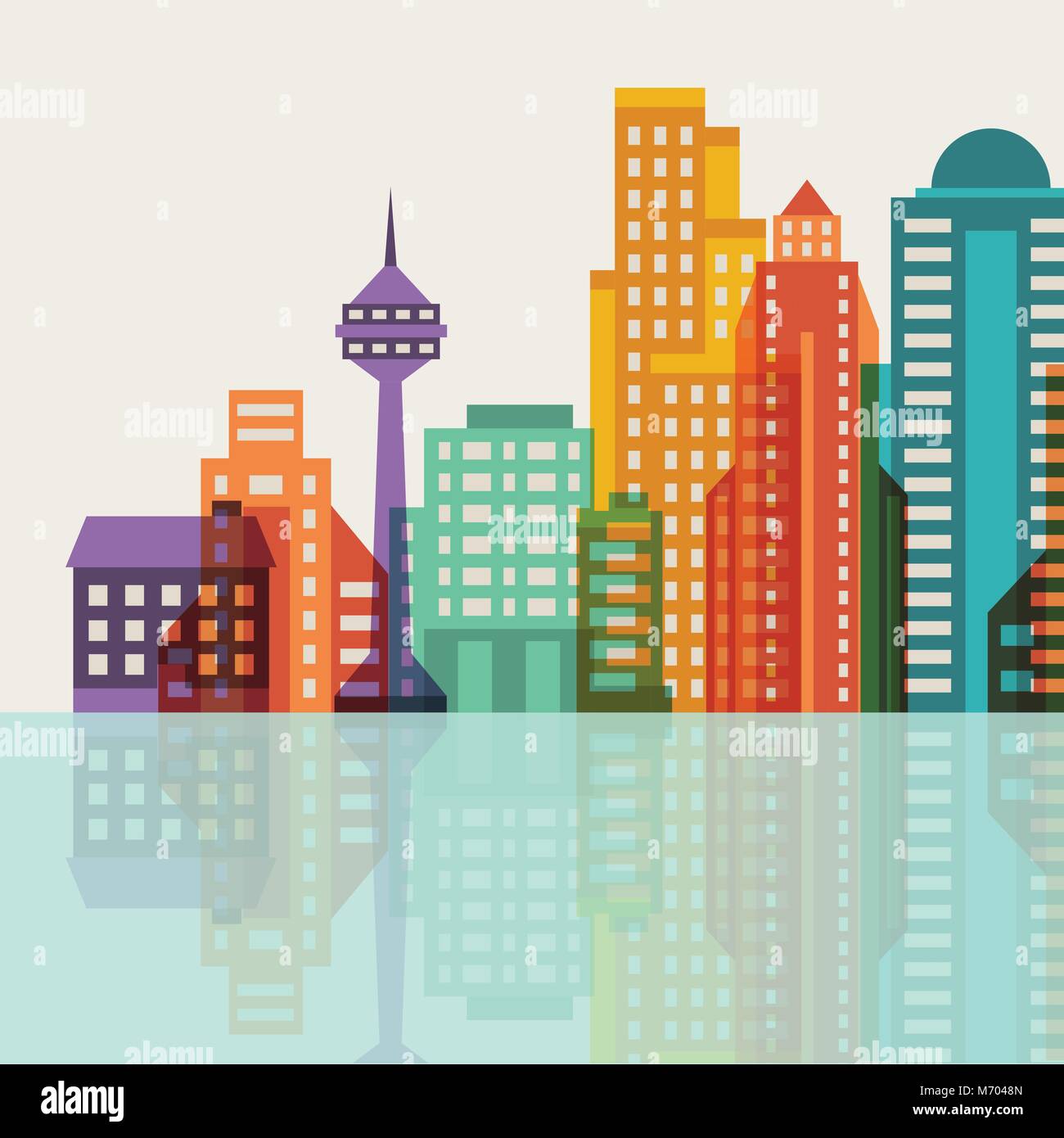 Cityscape background with buildings Stock Vector Image & Art - Alamy