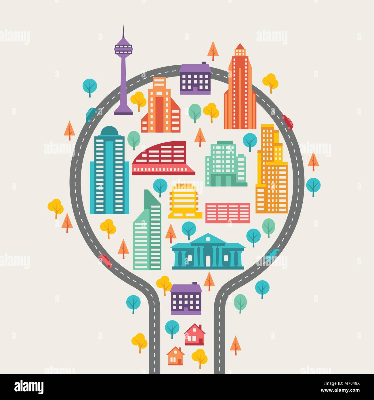 Cityscape background with buildings Stock Vector Image & Art - Alamy