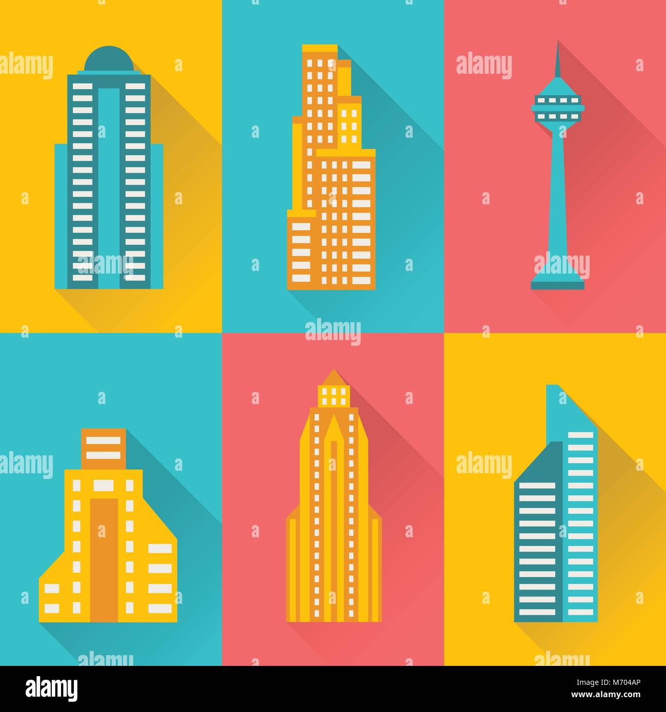 Cityscape icon set of buildings Stock Vector Image & Art - Alamy