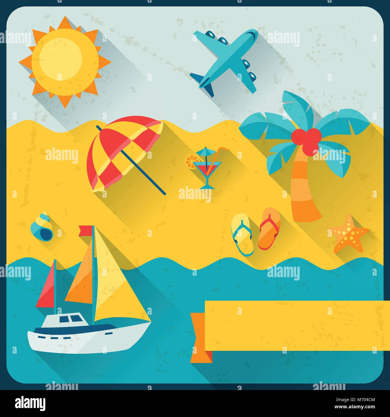 Travel and tourism background in flat design style Stock Vector Image ...