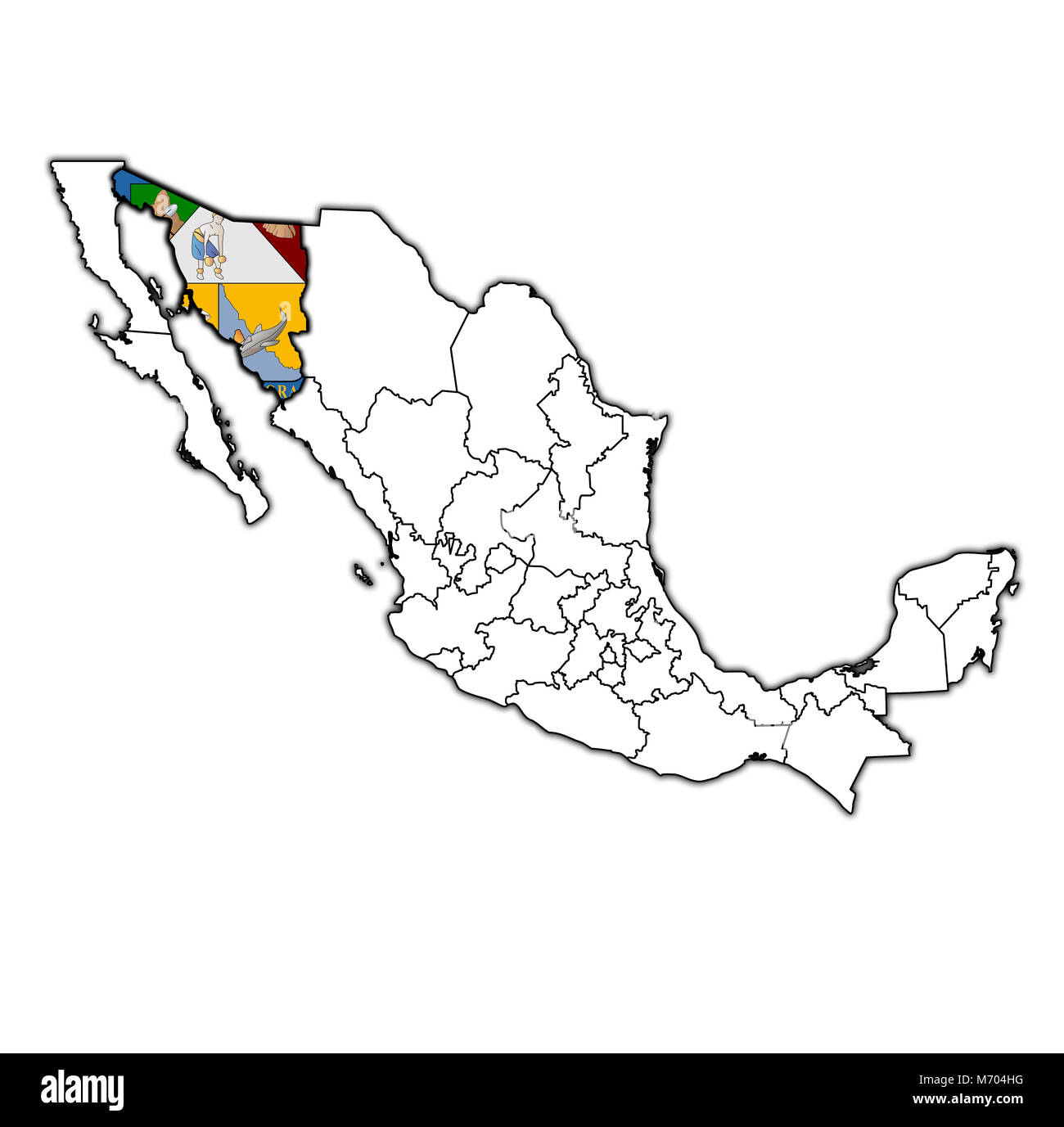 Sonora map hi-res stock photography and images - Alamy