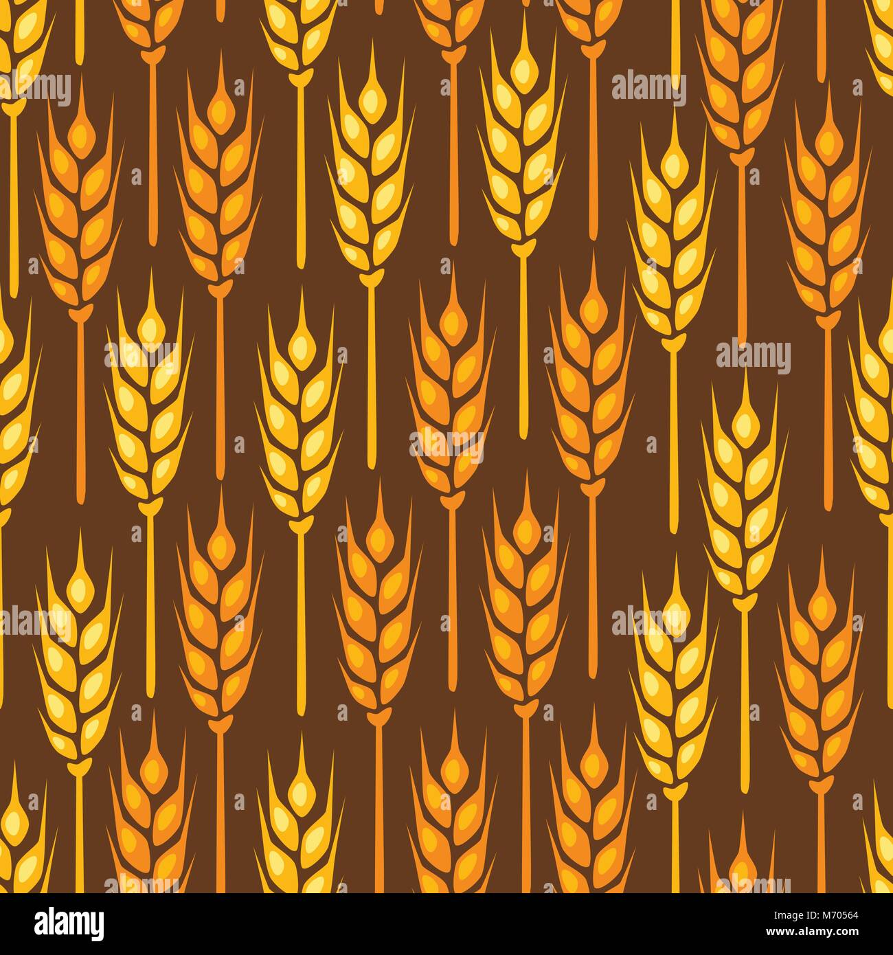 Seamless pattern with ears of wheat Stock Vector Image & Art - Alamy