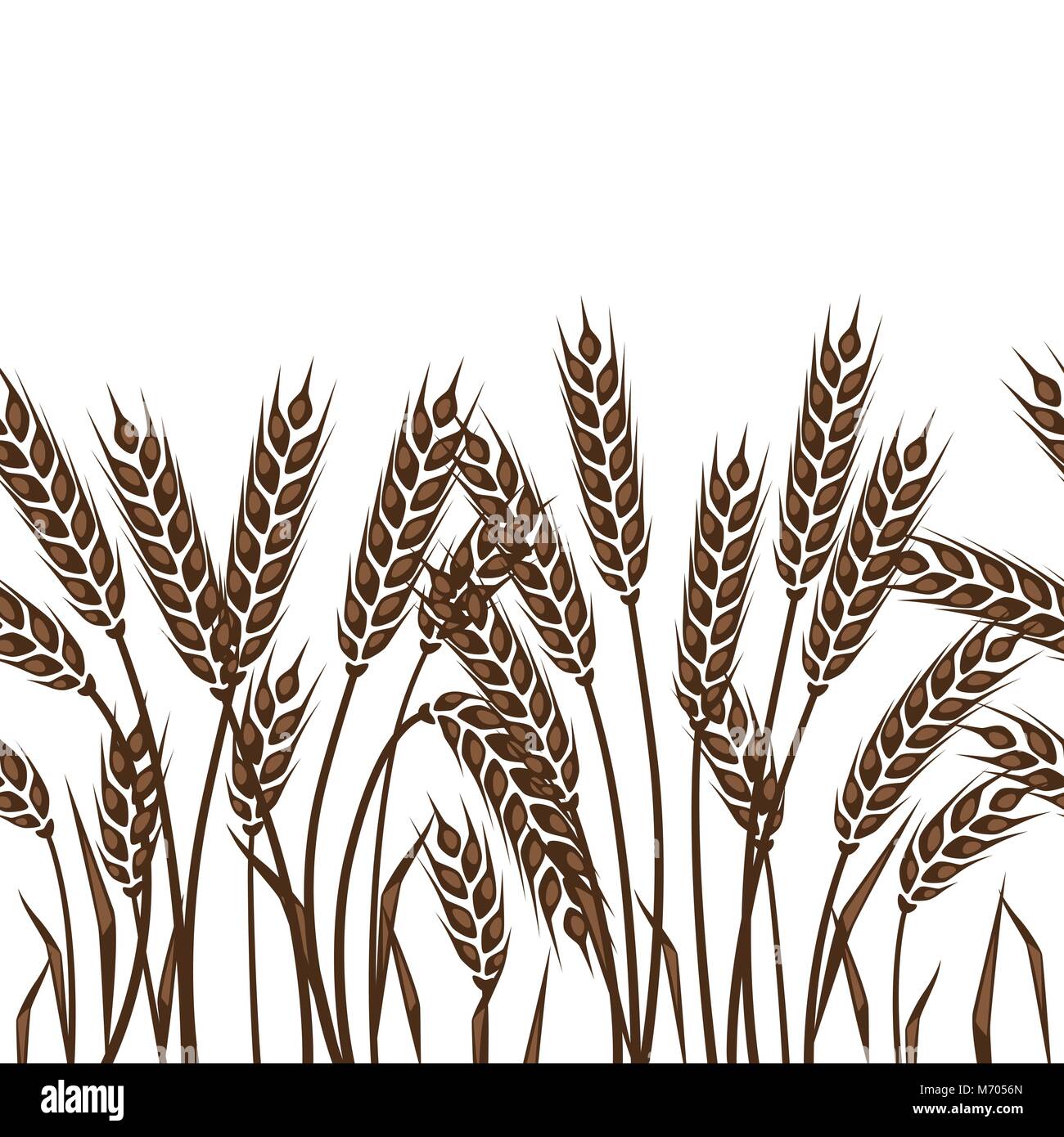 Seamless pattern with ears of wheat Stock Vector Image & Art - Alamy