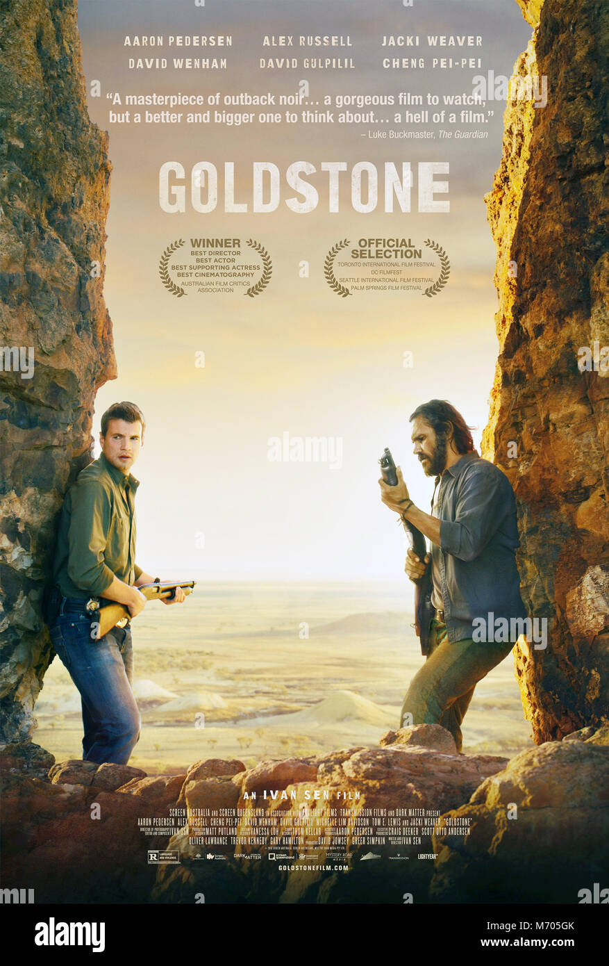 GOLDSTONE, US poster, from left: Alex Russell, Aaron Pedersen, 2016 ...