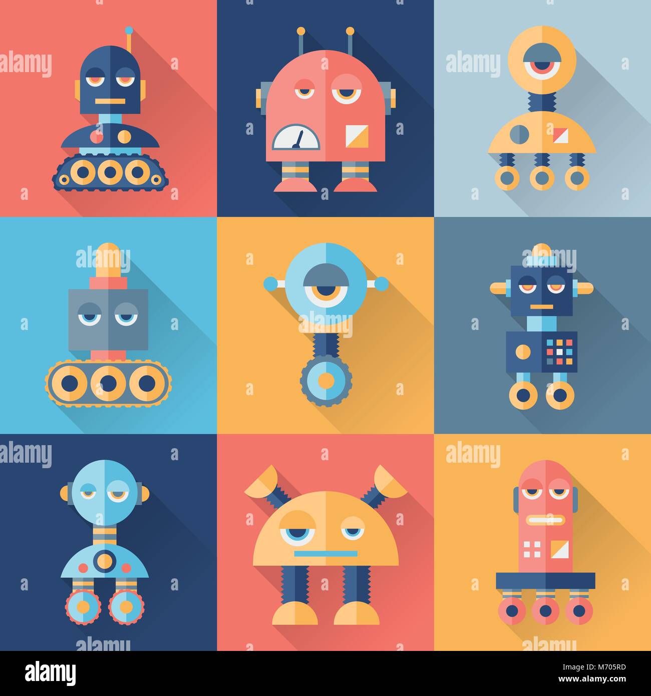 Robots Science Fiction Stock Vector Images - Alamy