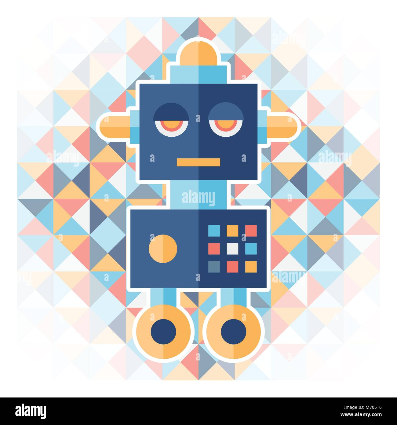 Geometric background with robot Stock Vector Image & Art - Alamy