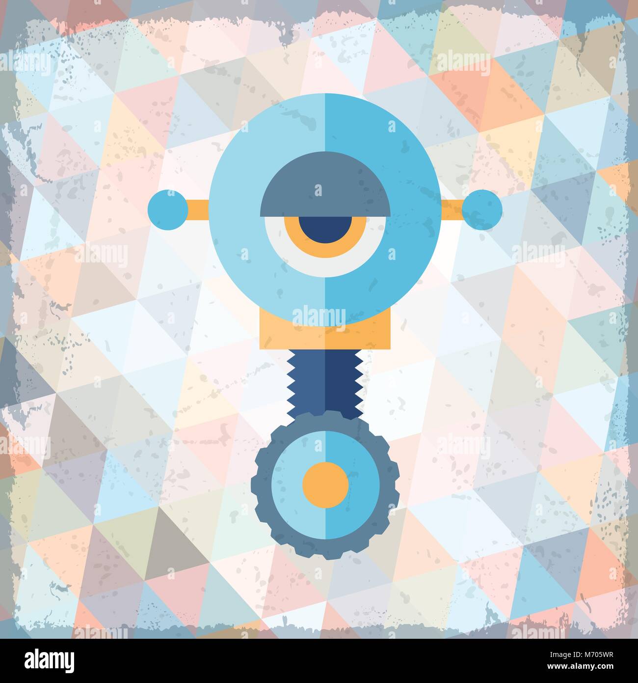 Geometric abstract background with robot Stock Vector Image & Art - Alamy