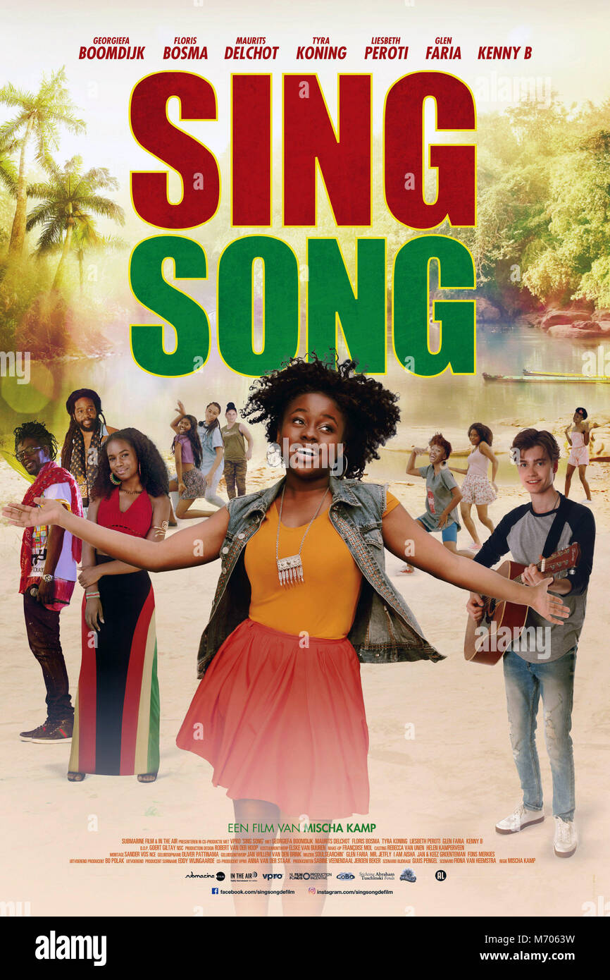 SING SONG, Dutch poster, Kenneth Bron (left), Glen Faria (beard), Tyra ...