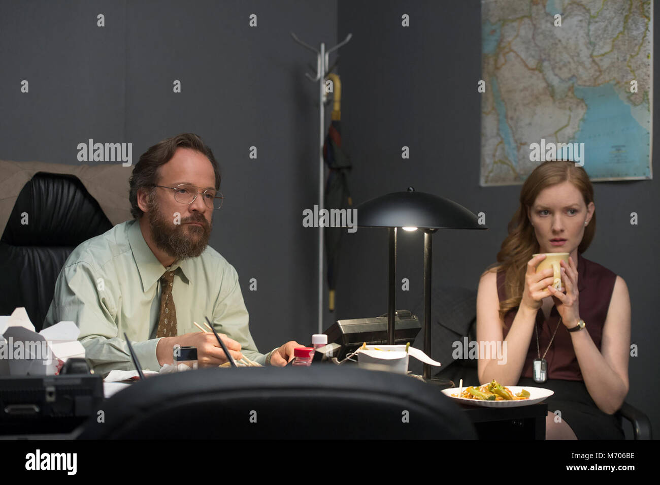 THE LOOMING TOWER, from left: Peter Sarsgaard, Wrenn Schmidt, 'Losing ...