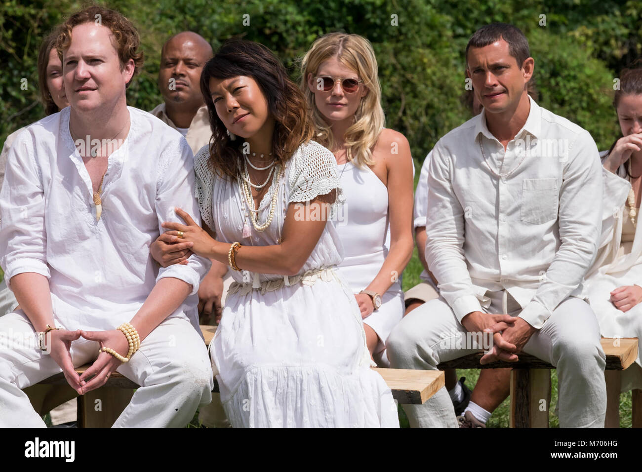 THE PATH, l-r: Patch Darragh, Ali Ahn, Emma Greenwall, Hugh Dancy in ...