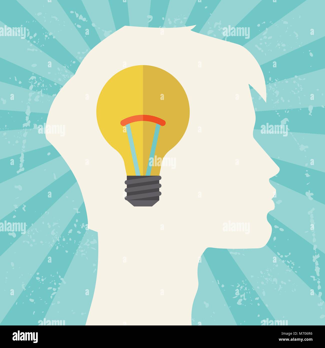 Conceptual illustration of idea thinking Stock Vector Image & Art - Alamy