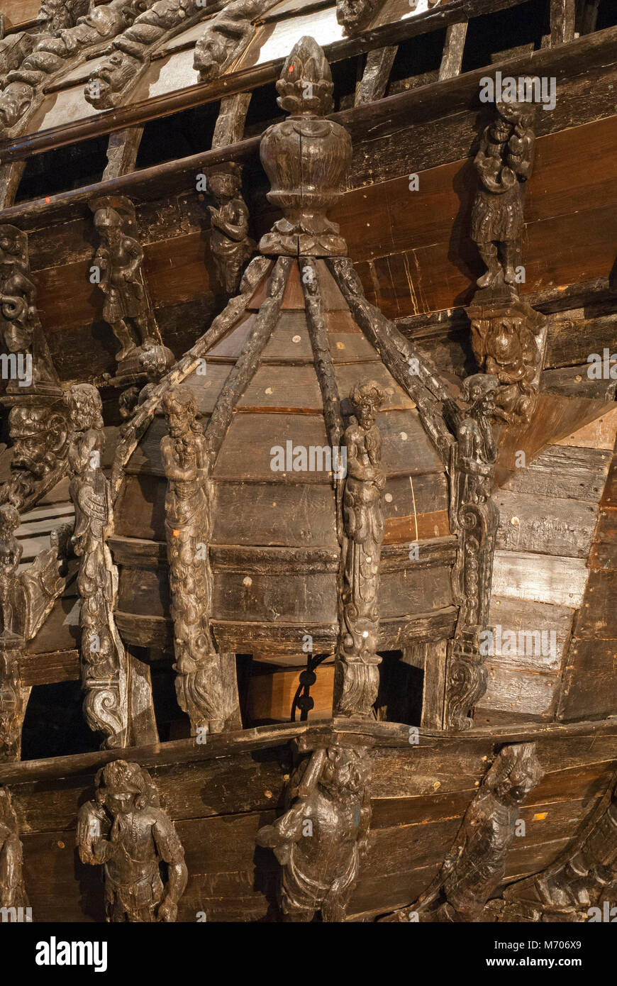 Carved ornaments in the poop of Vasa warship, Vasa Museum (Vasamuseet ...