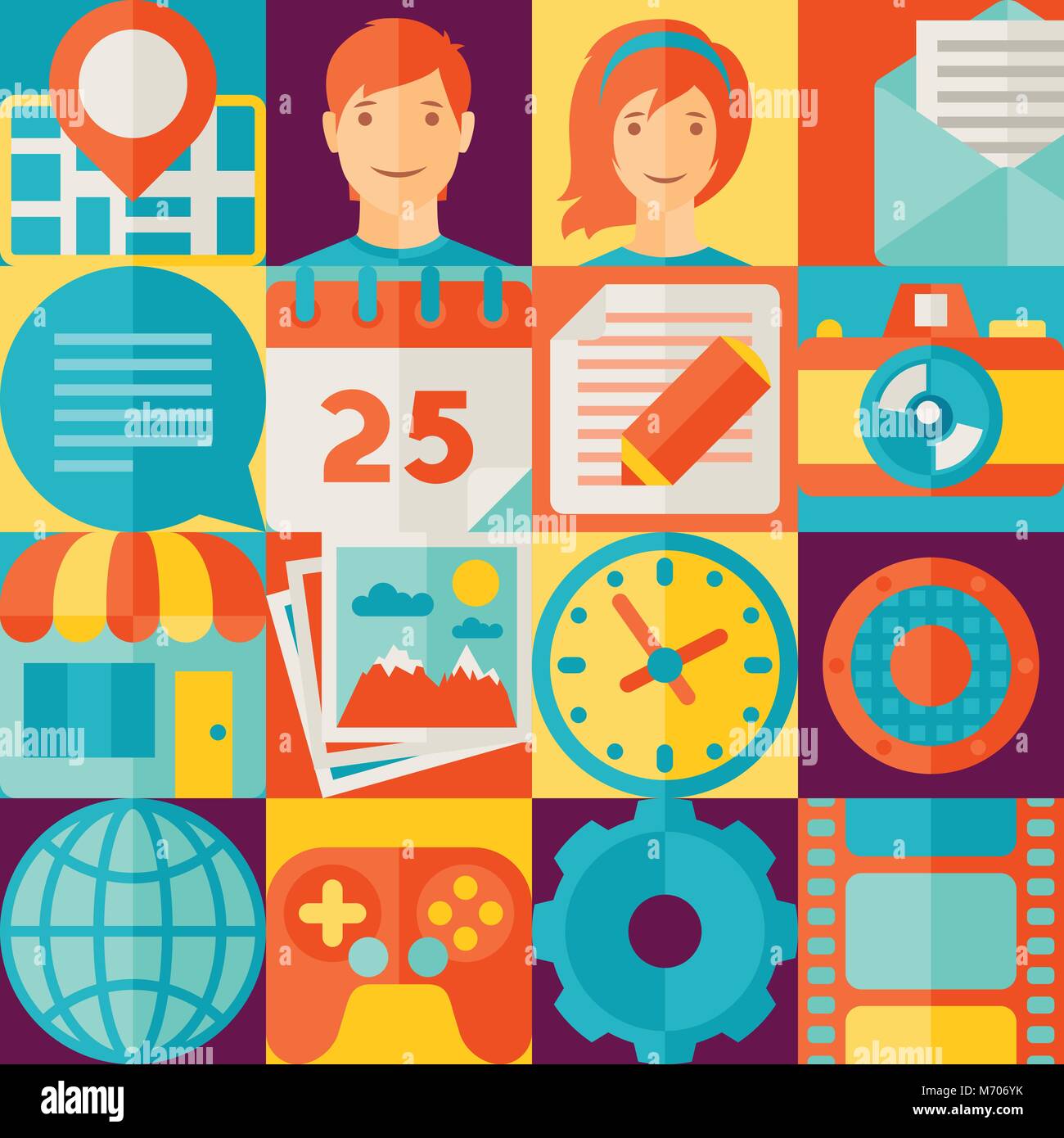 Social clocks hi-res stock photography and images - Alamy