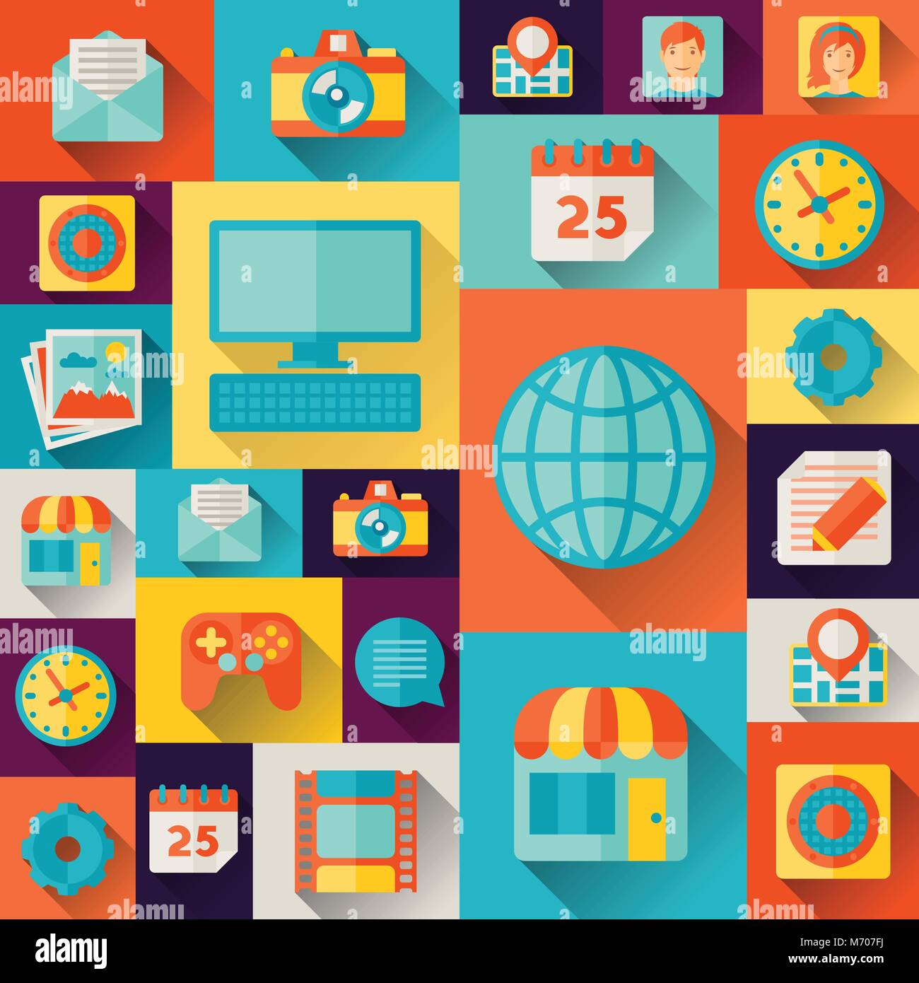 Social clocks Stock Vector Images - Alamy