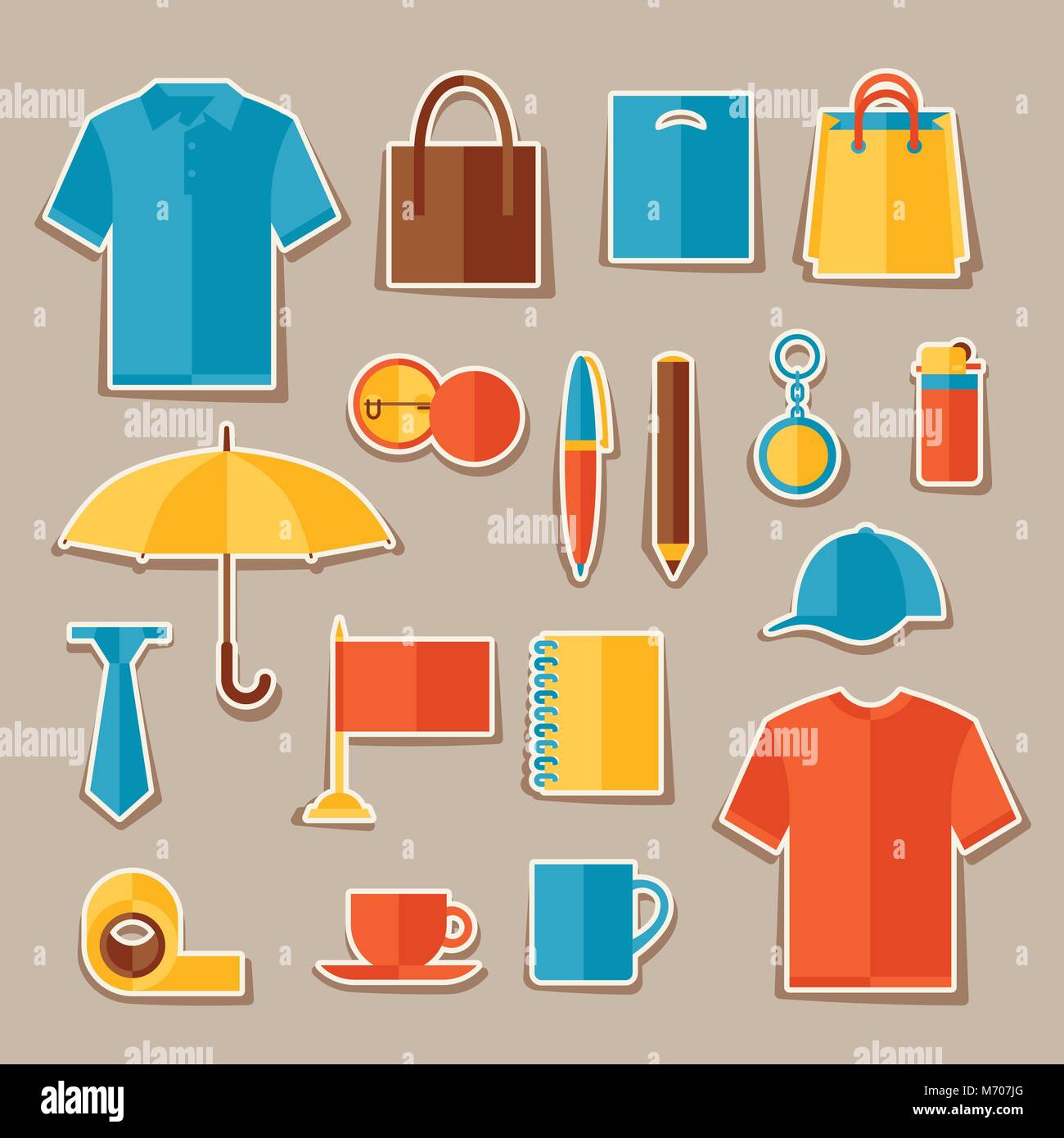 Icon set of promotional gifts and souvenirs Stock Vector Image & Art ...