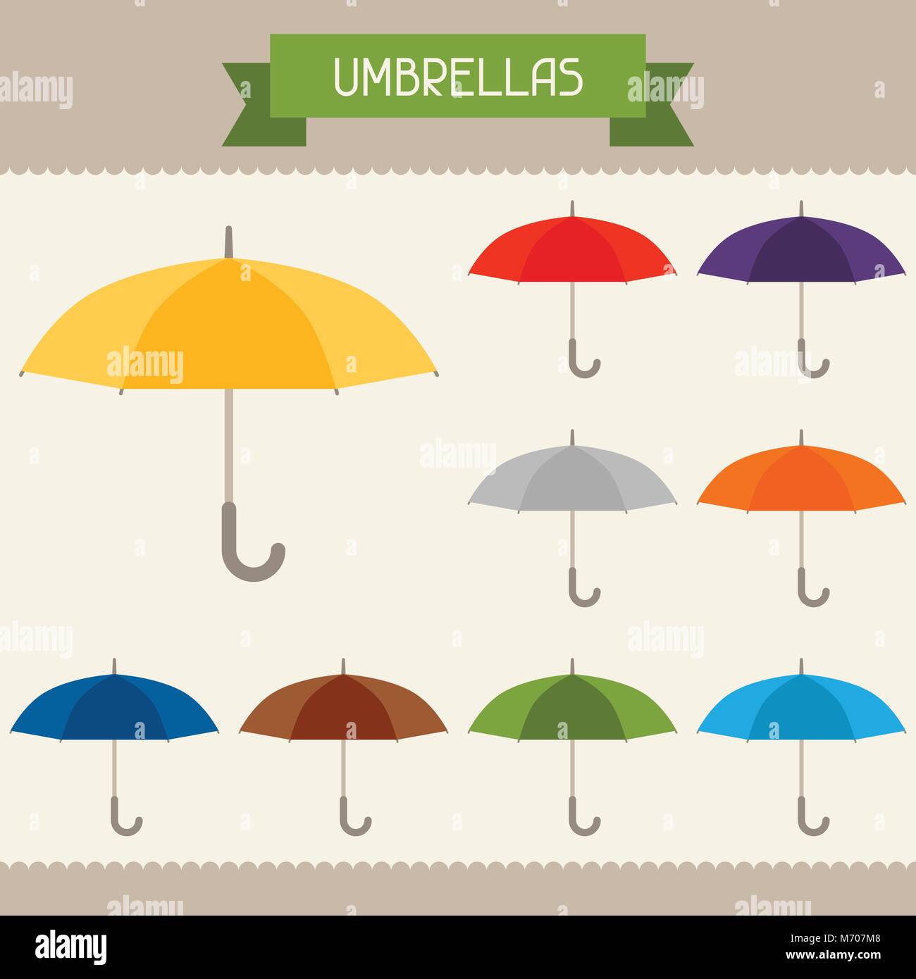 Umbrella store in the rain Stock Vector Images - Alamy