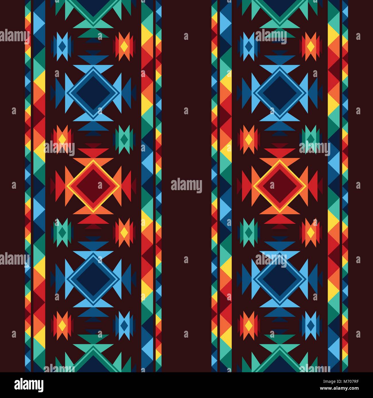 Tribal abstract seamless pattern aztec geometric background Stock ...