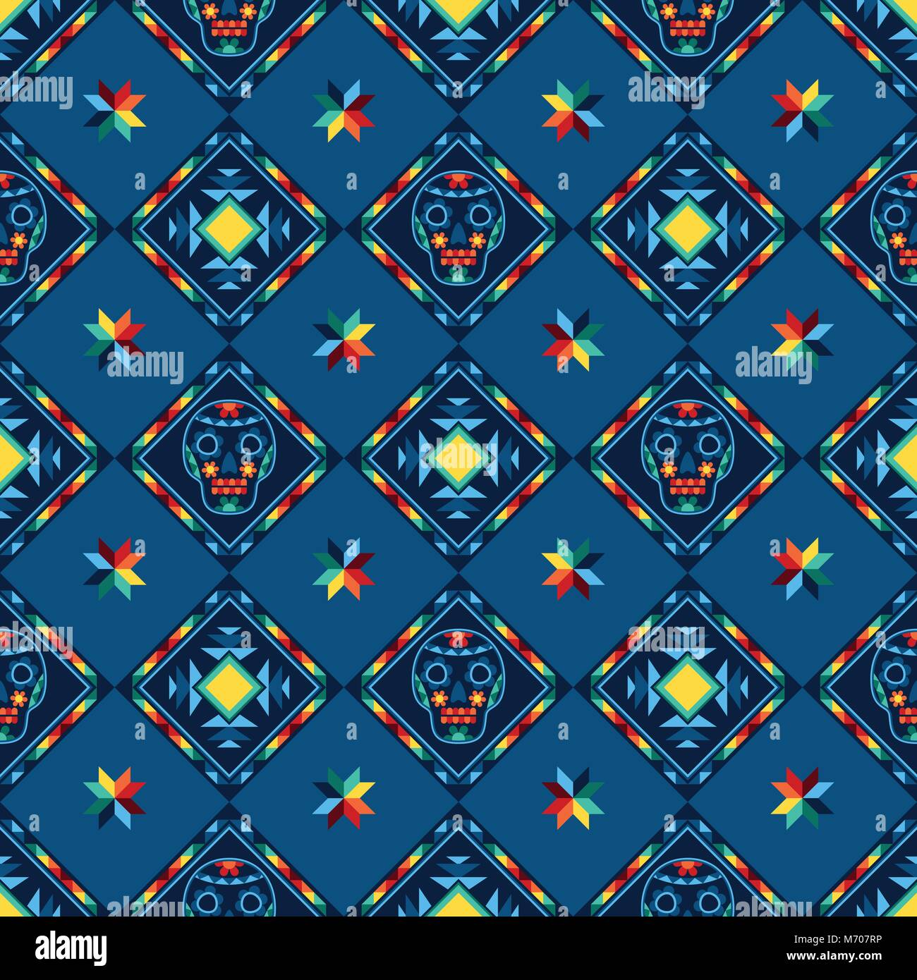 Tribal abstract seamless pattern aztec geometric background Stock ...