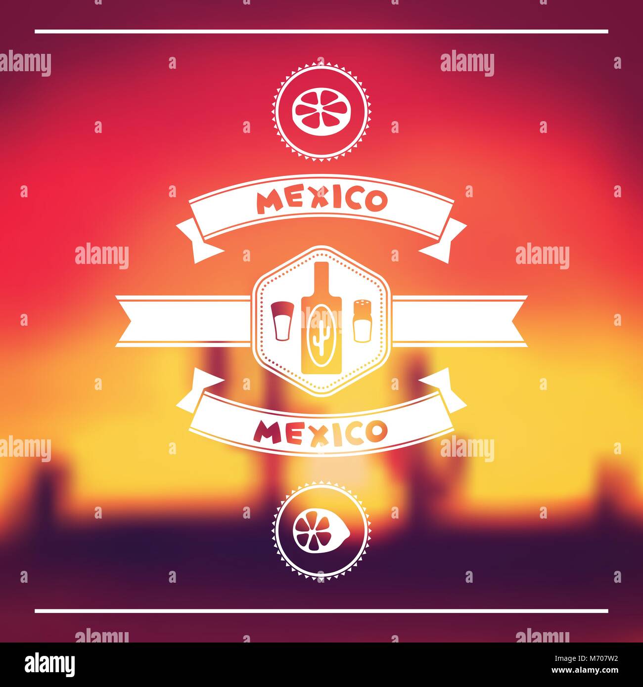 Mexican border sign Stock Vector Images - Alamy
