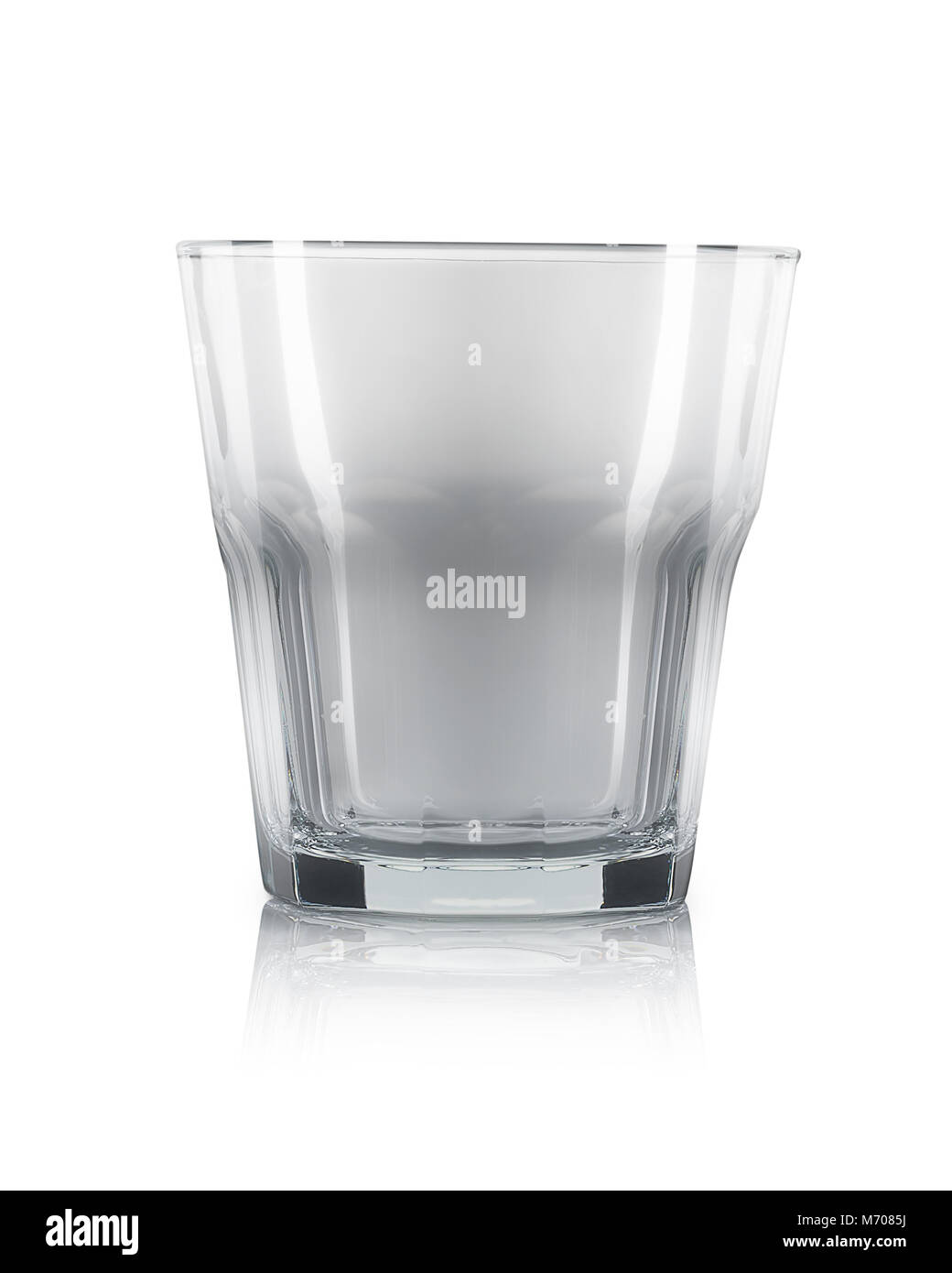 Empty old fashioned cocktail glass on a white background Stock Photo ...