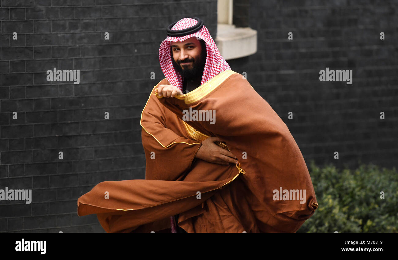 Saudi Arabia's crown prince Mohammad bin Salman arrives in 10 Downing ...