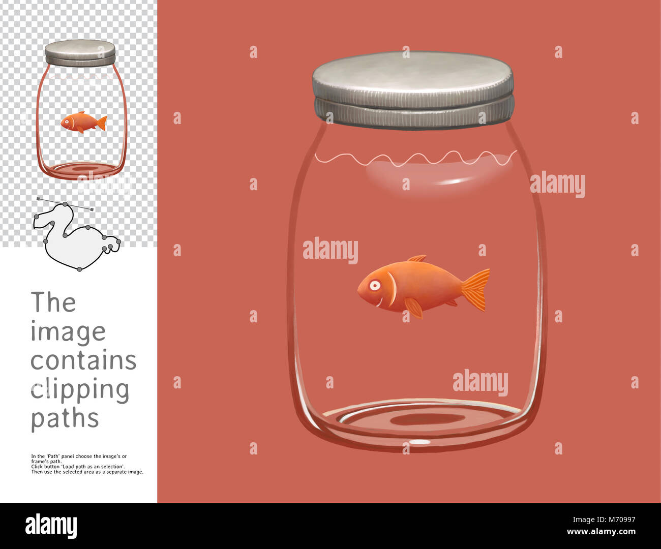 Jar with a gold fish inside, Dodo collection Stock Photo - Alamy