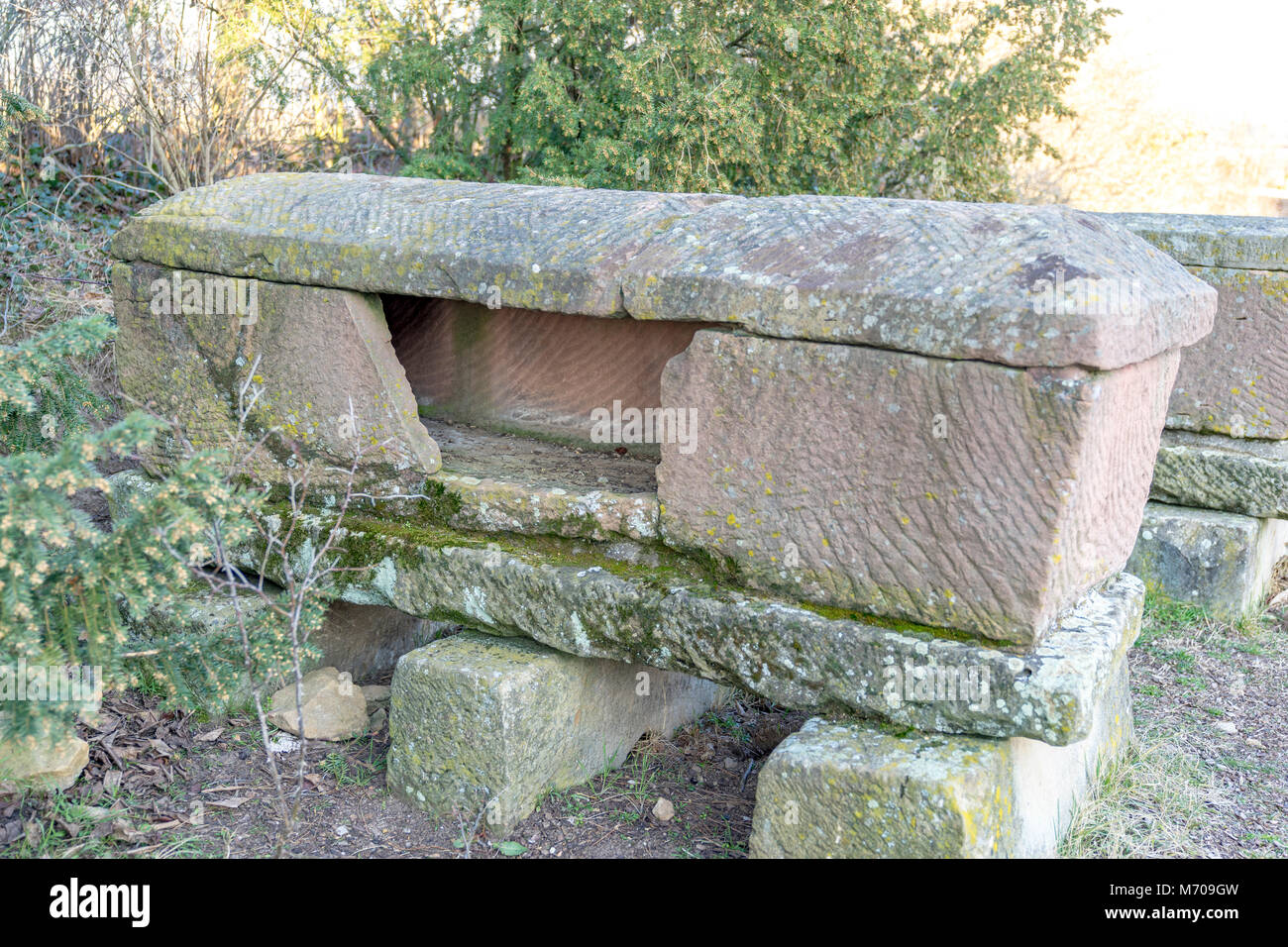 Roman stone coffins, sarcophagus, found in the South Palatinate near ...