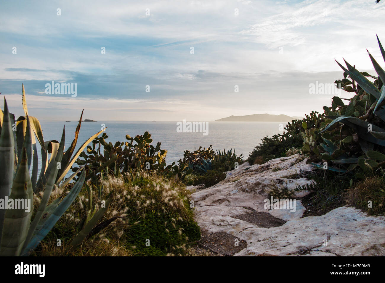 Ibizan Sunset Cliff View Stock Photo - Alamy