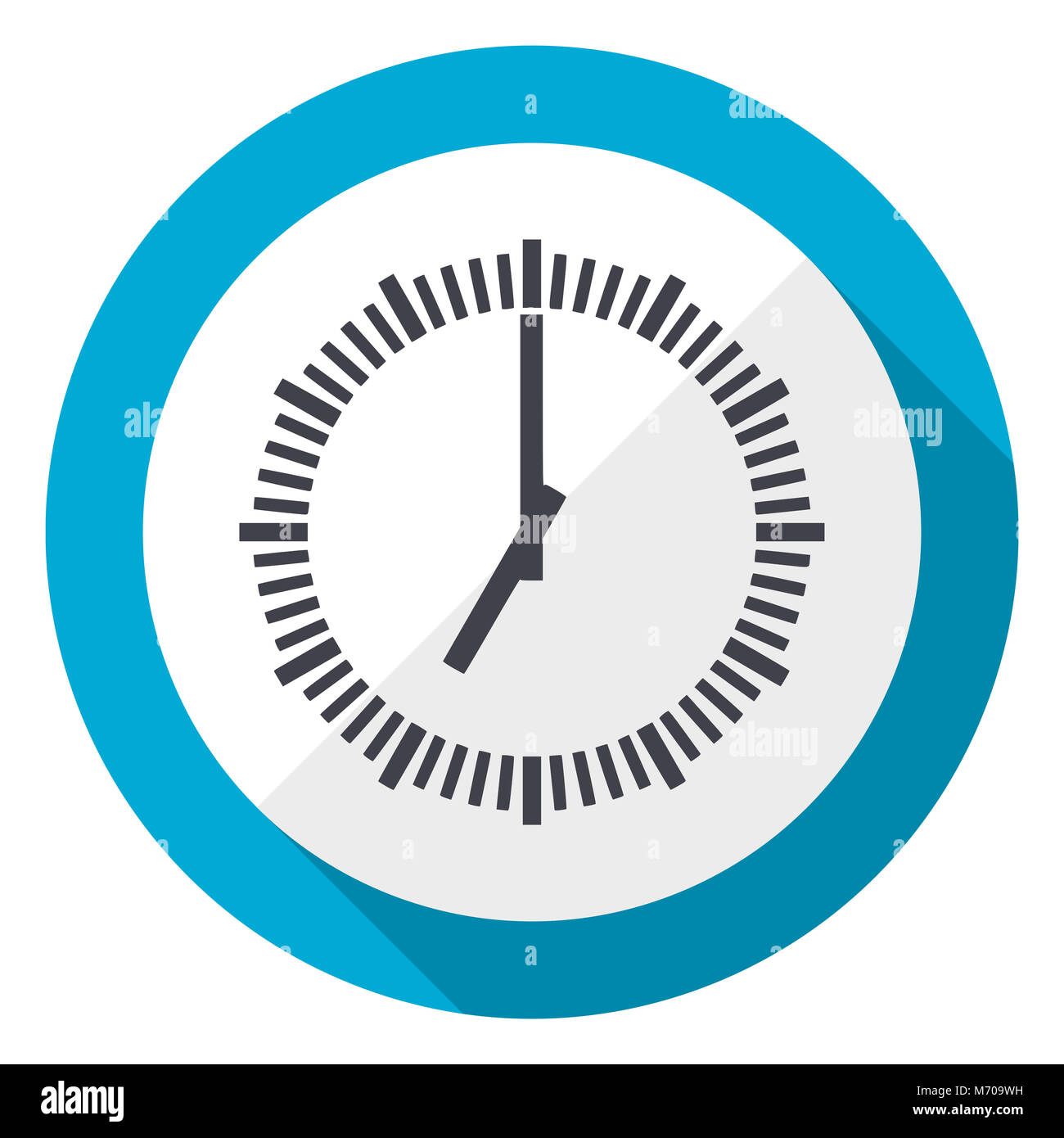 Time blue flat design web icon Stock Photo - Alamy