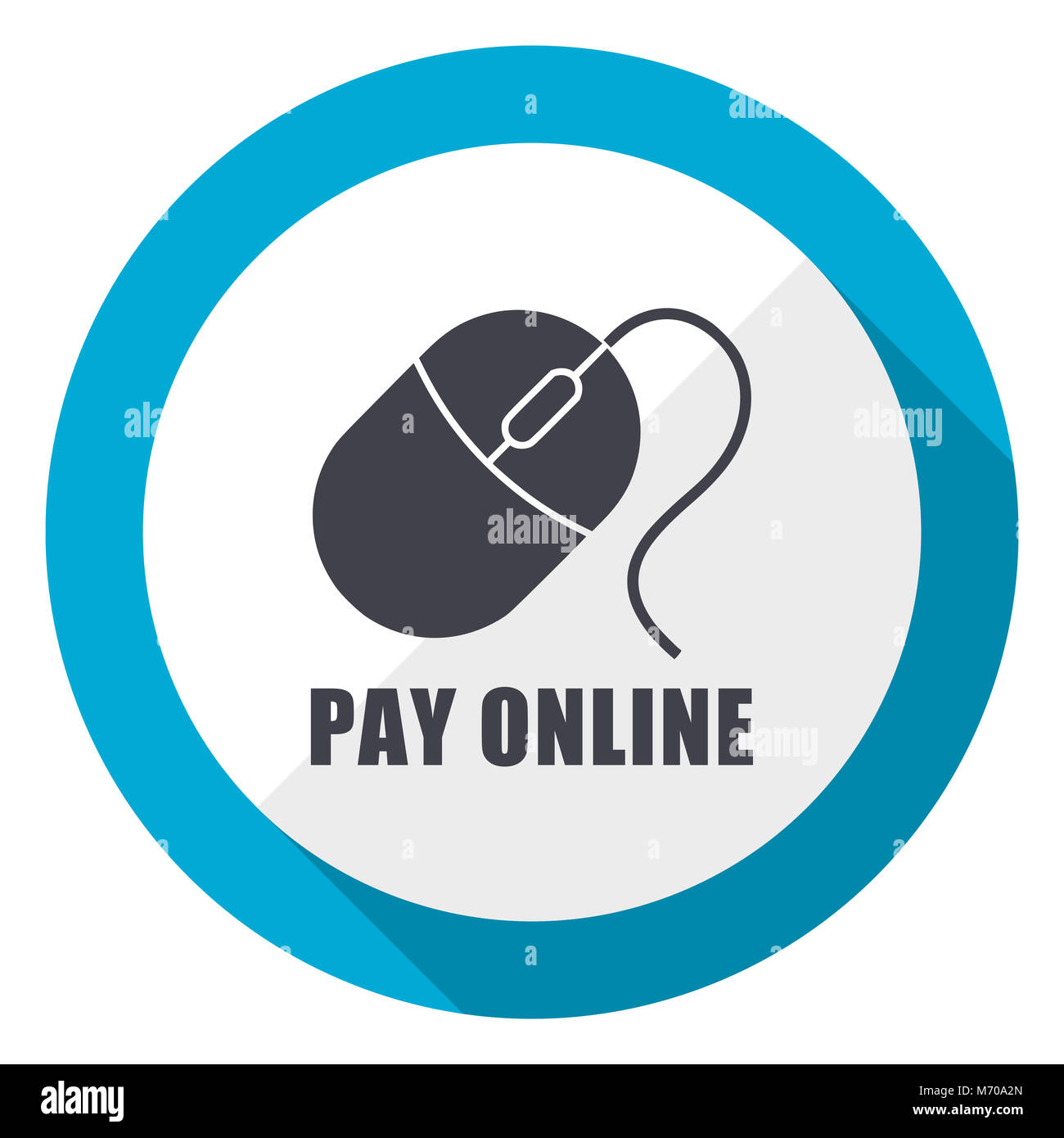 Pay online flat design Cut Out Stock Images & Pictures - Alamy