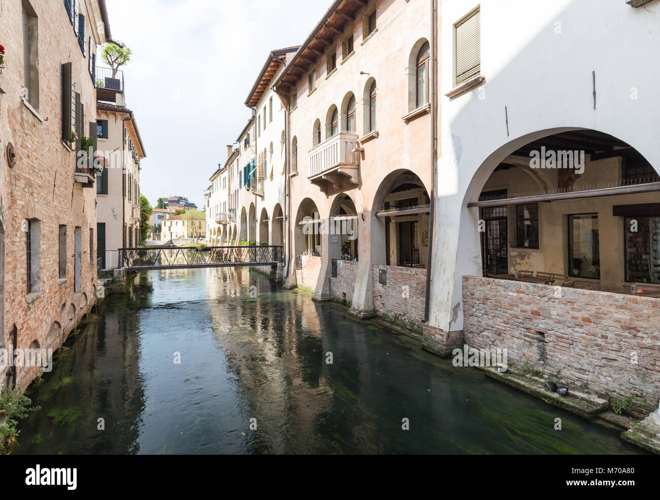 Treviso / Waterfront view of the historical architecture and river ...