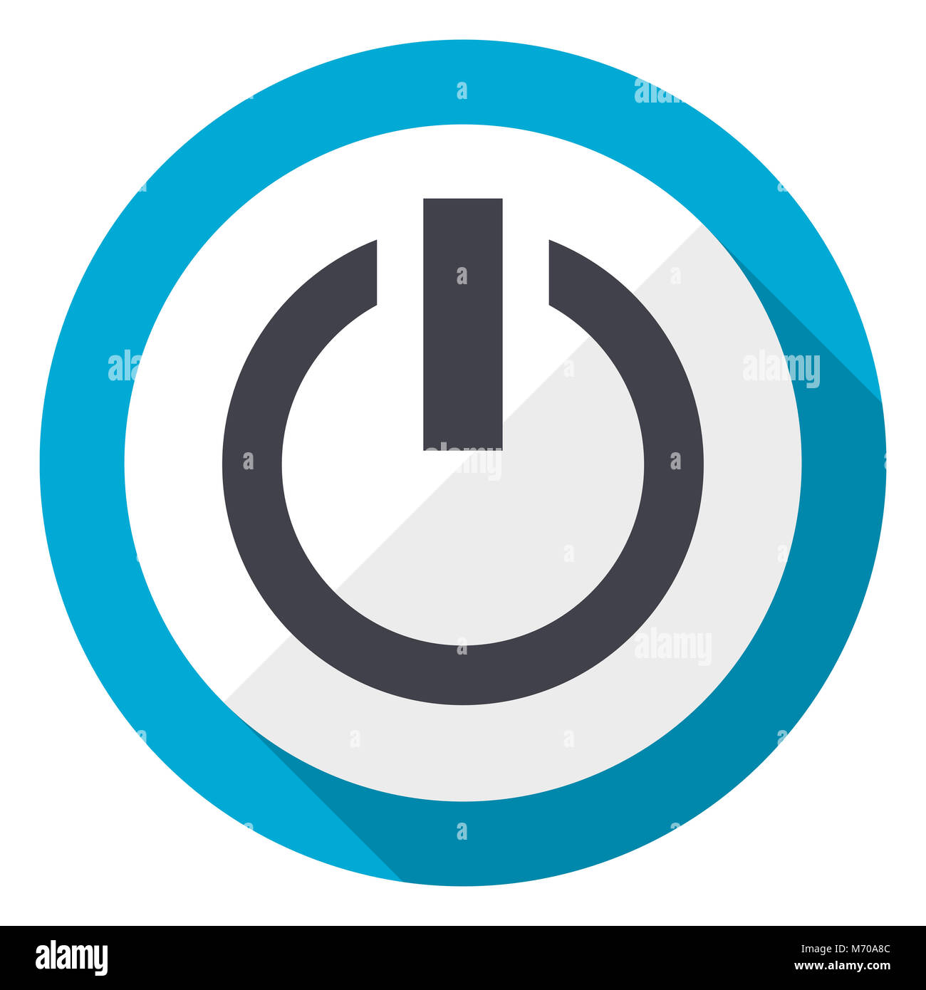 Power blue flat design web icon Stock Photo - Alamy